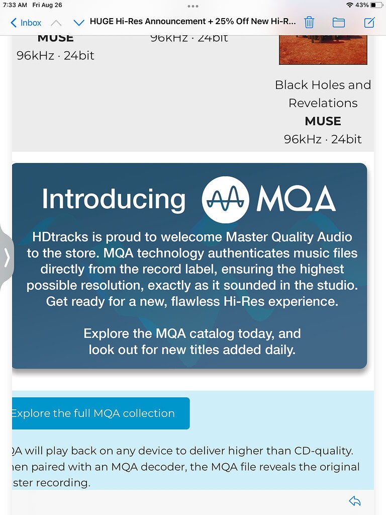 HD Tracks “introduces” MQA - Music Room - Naim Audio - Community