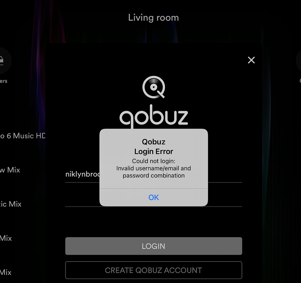 Qobuz login problem - Streaming Audio - Naim Audio - Community