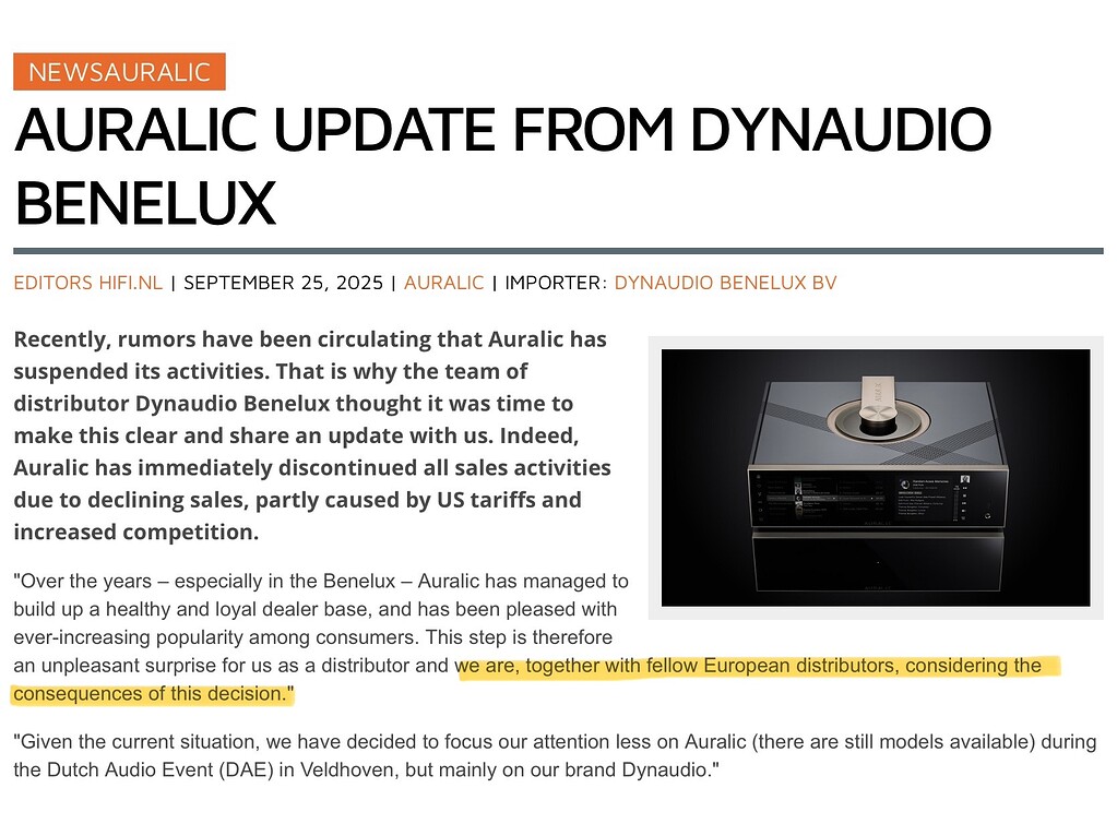 Auralic is an ex- parrot - Hi-Fi Corner - Naim Audio - Community