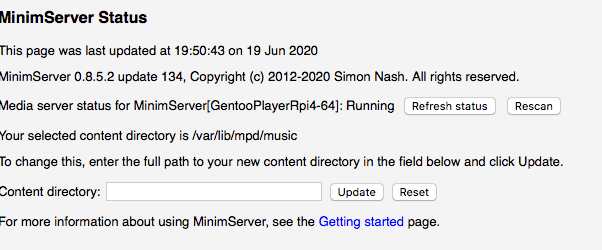 Raspberry Pi as simple NAS and DLNA server - Page 2 - Streaming Audio ...