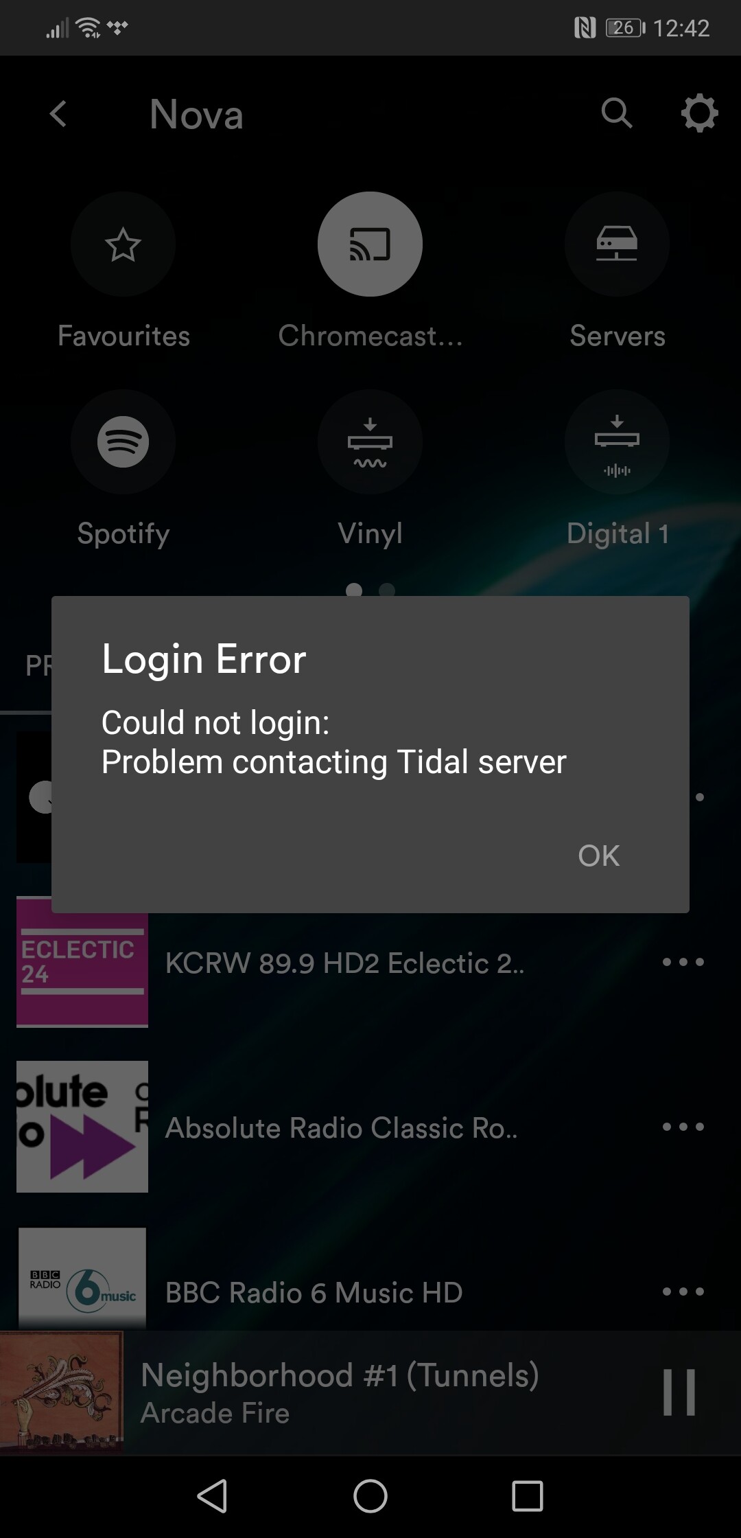 Tidal sign in error within Naim app - Streaming Audio - Naim Audio ...