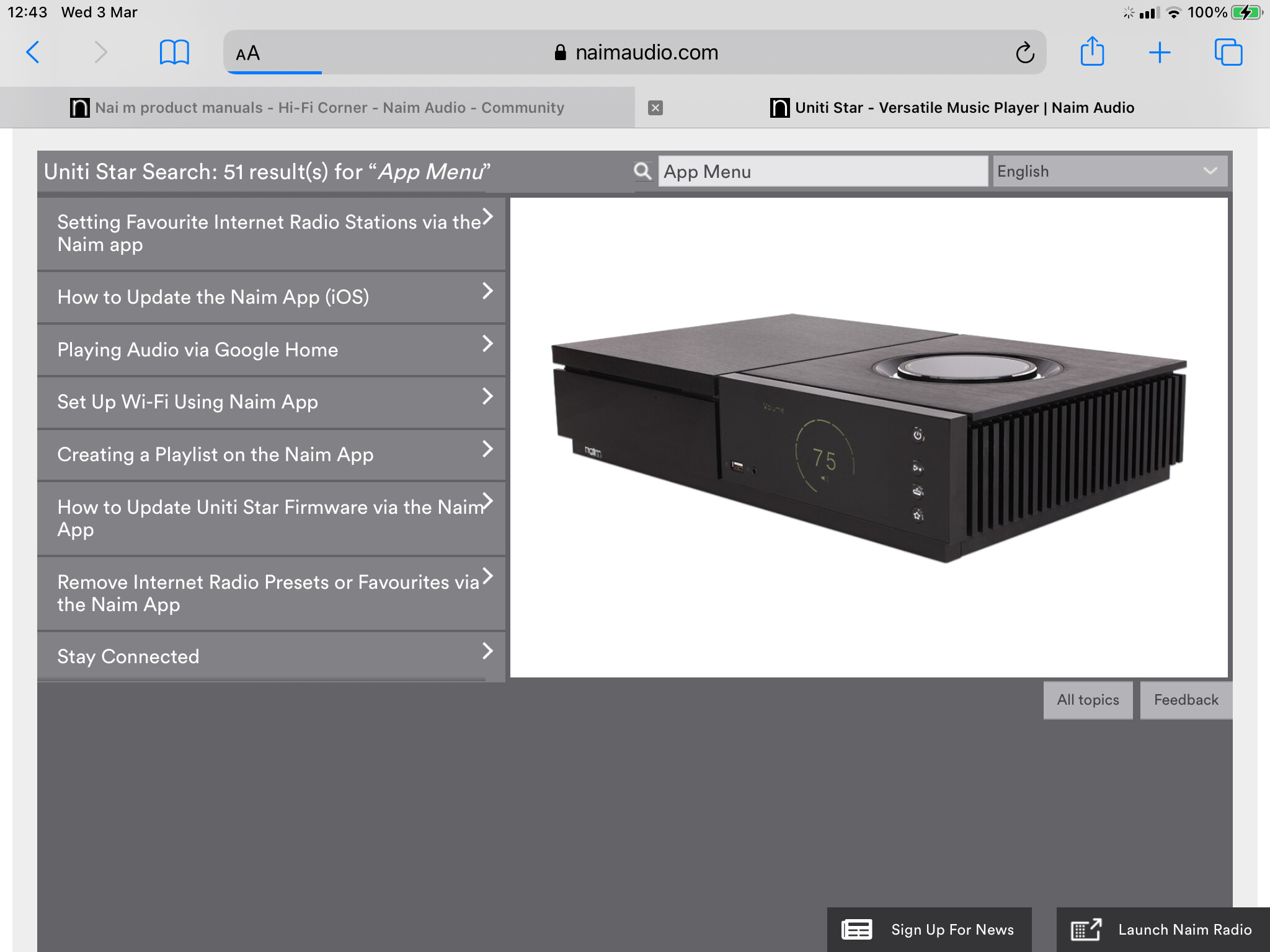 Nai m product manuals - Hi-Fi Corner - Naim Audio - Community