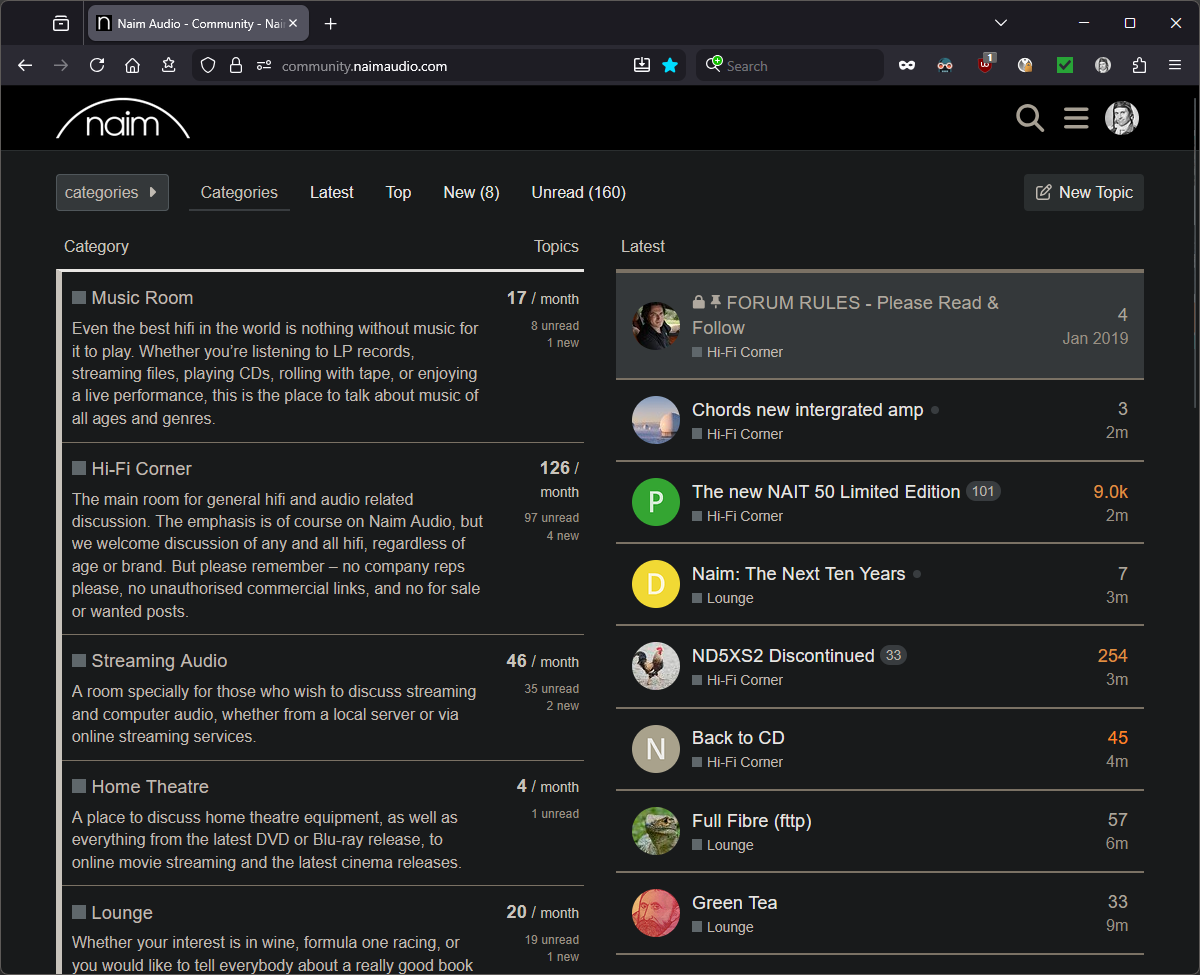 Forum font change harder to read? - Lounge - Naim Audio - Community