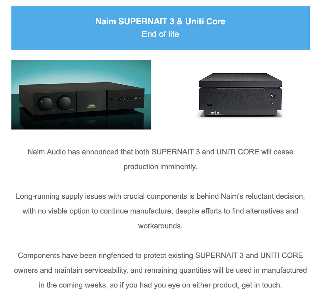 New SN3? - Hi-Fi Corner - Naim Audio - Community