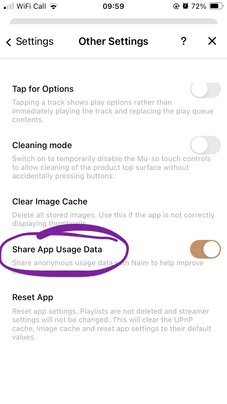 Share user data? - Streaming Audio - Naim Audio - Community