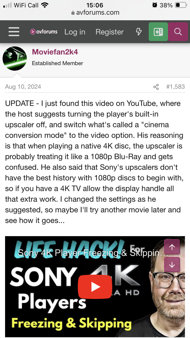 blu ray keeps skipping