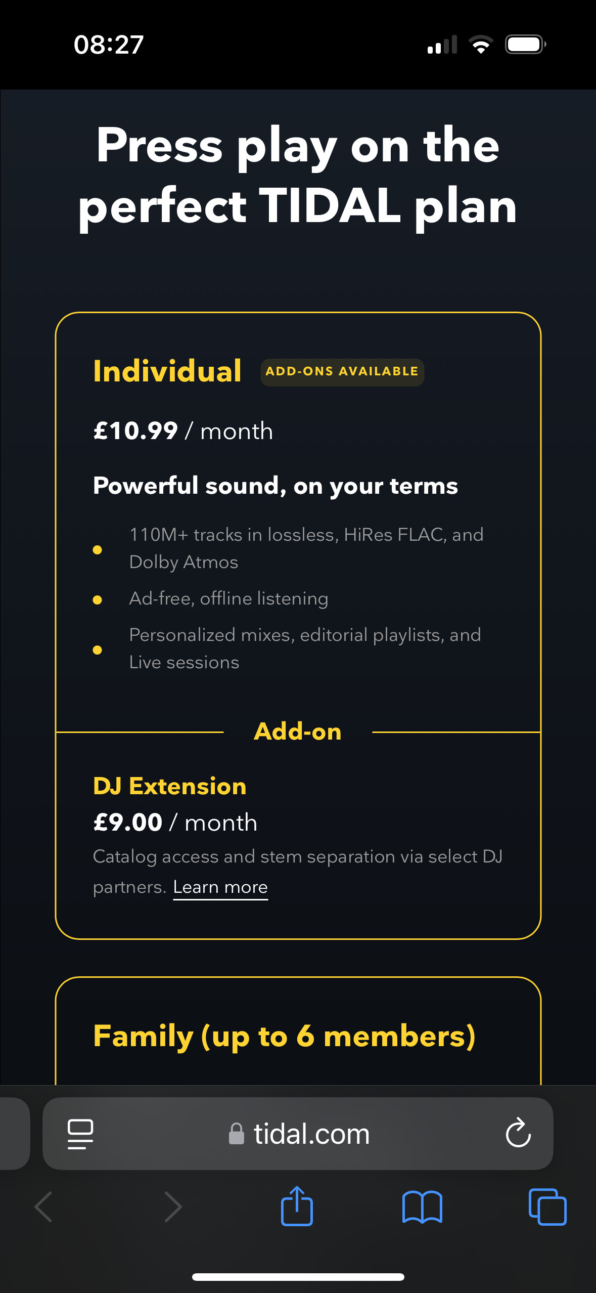 Tidal dropped annual subscription - Streaming Audio - Naim Audio ...